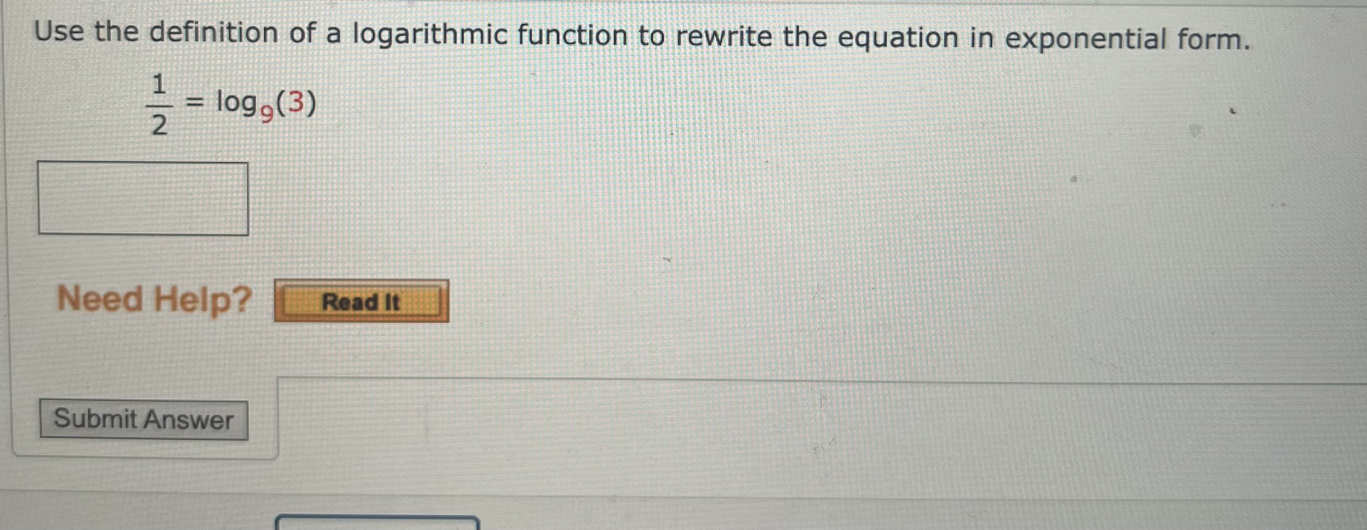 Solved Use the definition of a logarithmic function to | Chegg.com