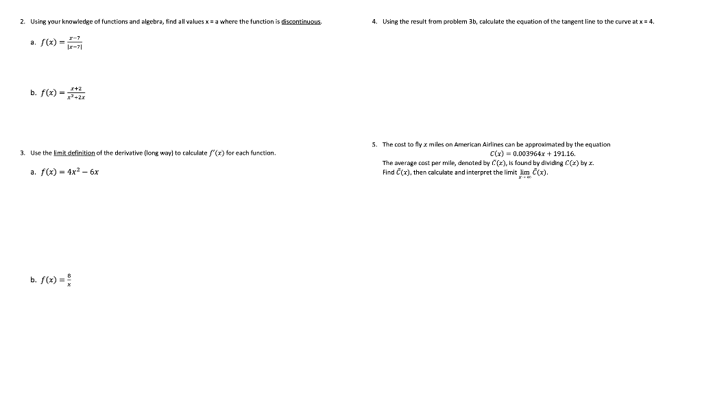 Solved 2. Using your knowledge of functions and algebra, | Chegg.com