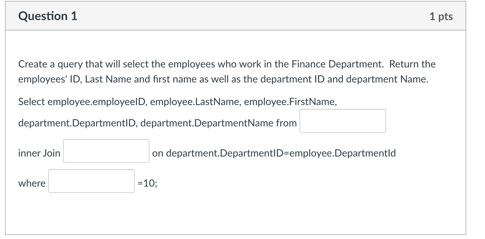 Solved Create a query that will select the employees who | Chegg.com