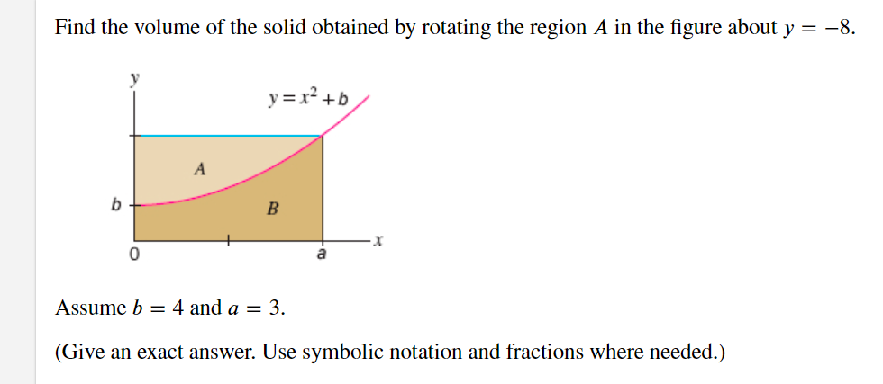 Solved Find the volume of the solid obtained by rotating the | Chegg.com