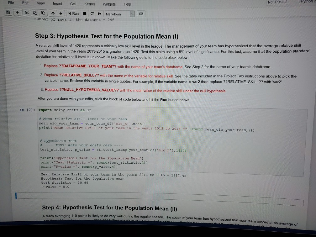 File Edit Not Trusted Python Help + x View Insert | Chegg.com