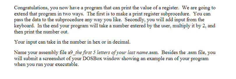 Assembly Language Help! Starting .asm file: title | Chegg.com