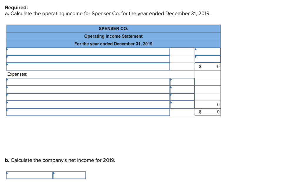 Solved Calculate operating income and net income LO 5. A. | Chegg.com