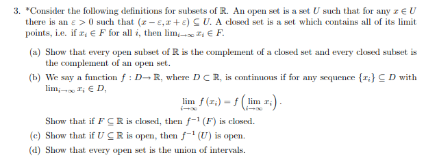 Solved 3. * Consider the following definitions for subsets | Chegg.com