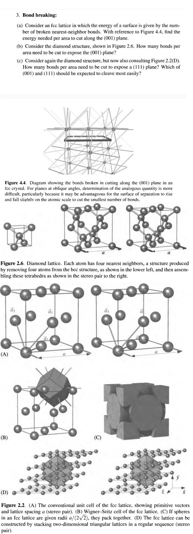 Solved Bond breaking:(a) ﻿﻿Consider an fcc lattice in which | Chegg.com