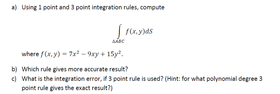 Solved T3 finite element is defined over AABC (in physical | Chegg.com