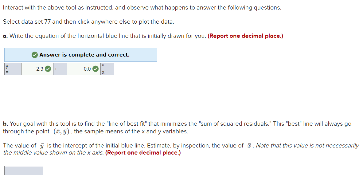 Solved Instructions: Use the interactive tool as directed to | Chegg.com