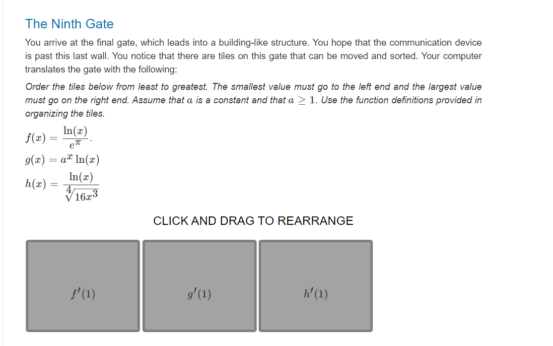 Solved Ihe Ninth Gate You arrive at the final gate, which | Chegg.com