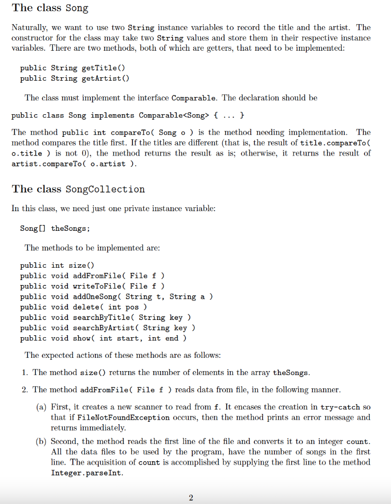 Solved **JAVA** The goal of this project is to write an | Chegg.com