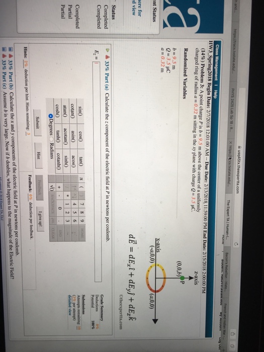 Solved PHYS 2425 Lab Sp 18:R.X HW3 Spring2018 Begin Date: | Chegg.com