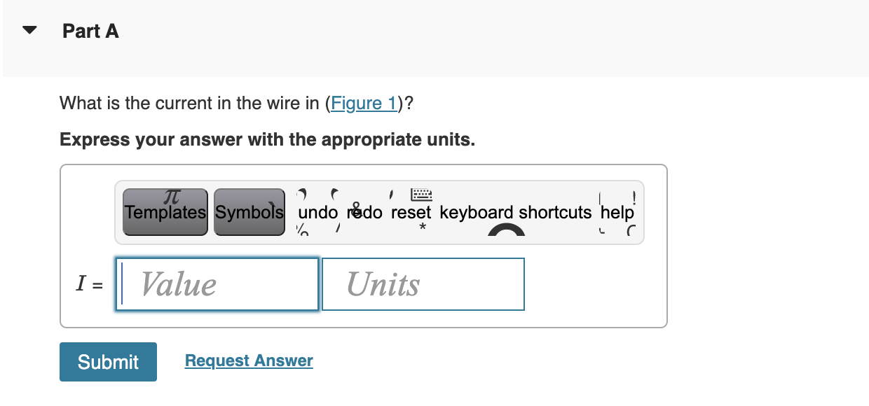 Solved What is the current in the wire in (Figure 1)? | Chegg.com
