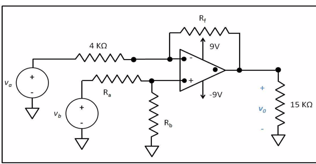 Solved Design the difference-amplifier circuit shown below | Chegg.com