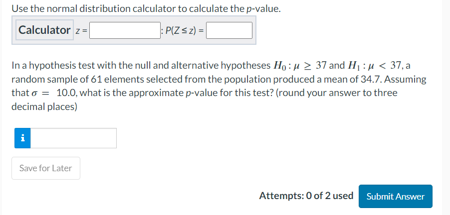 Solved Use the normal distribution calculator to calculate | Chegg.com