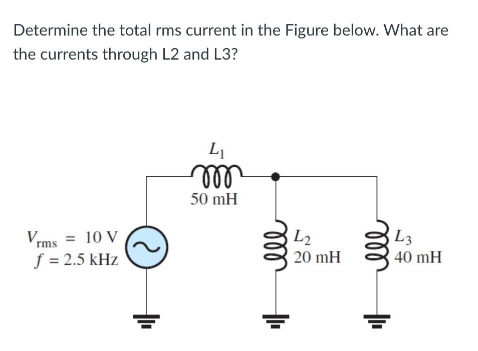 Solved Determine the total rms current in the Figure below. | Chegg.com