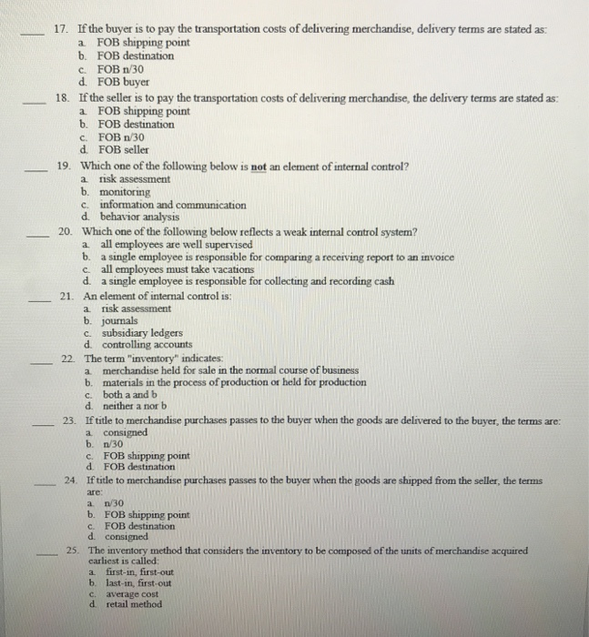 Solved Multiple Choice ldentify the letter of the choice | Chegg.com