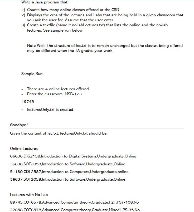 Solved Here at UCF, the Computer Science Department (CSD), a | Chegg.com