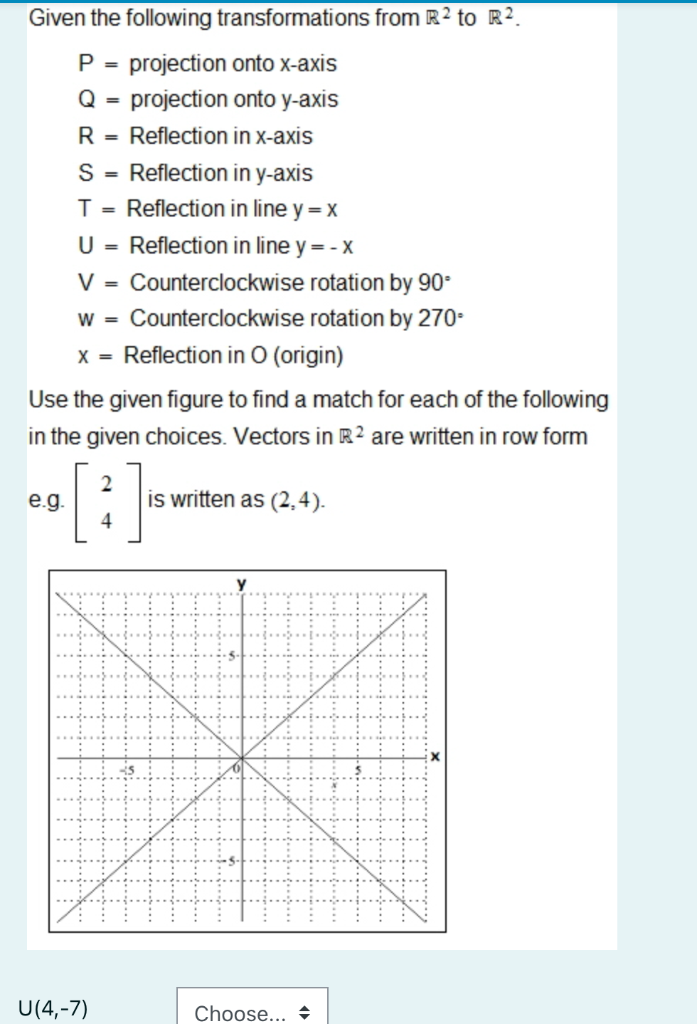 Solved Given the following transformations from R2 to R2. P | Chegg.com