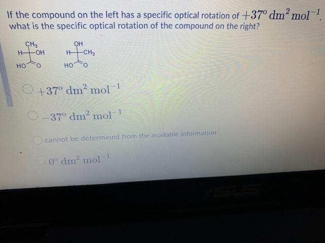 Solved If the compound on the left has a specific optical | Chegg.com