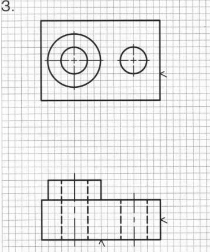 Solved DIMENSION THE OBJECTS, EACH GRID IS 3MM OR 1/8'' NOTE | Chegg.com
