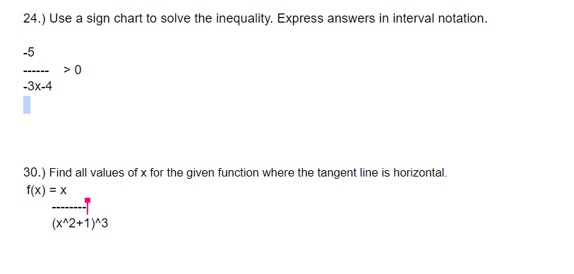 Solved 24.) Use a sign chart to solve the inequality. | Chegg.com