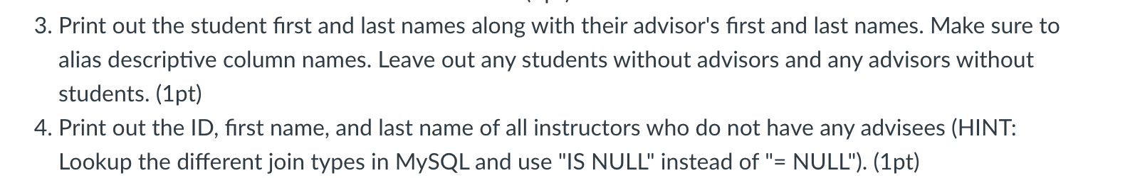 Solved DROP DATABASE IF EXISTS university; CREATE DATABASE | Chegg.com