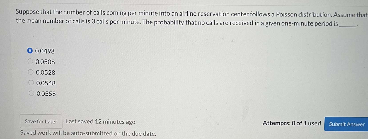 Solved Suppose that the number of calls coming per minute | Chegg.com