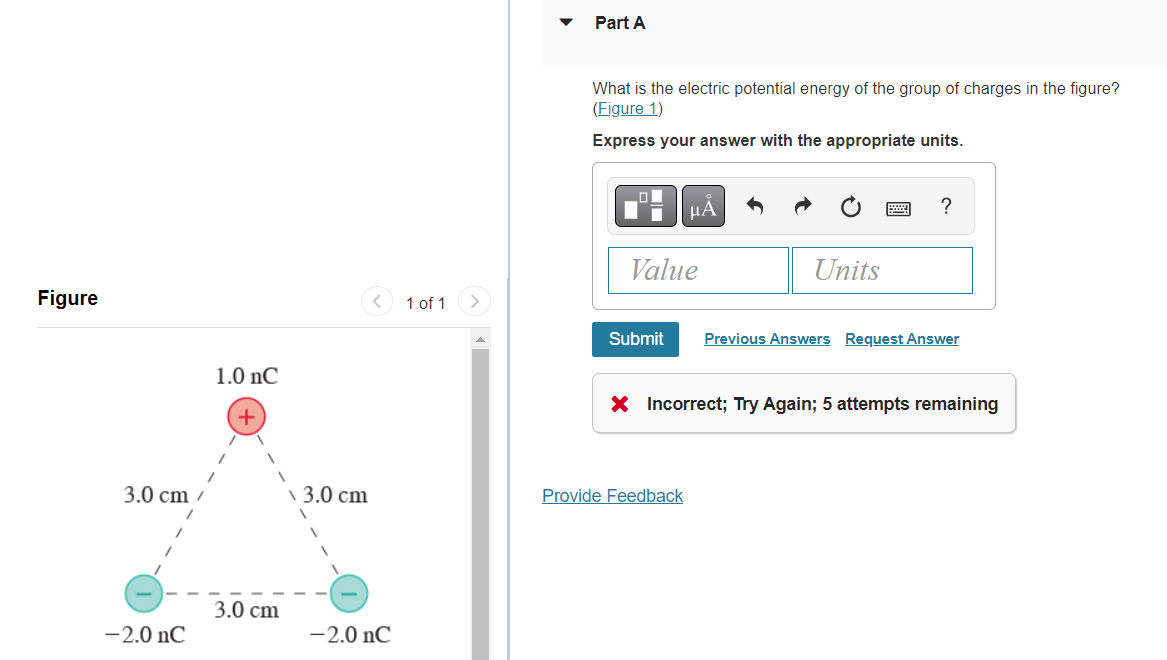 Solved What is the electric potential energy of the group of | Chegg.com