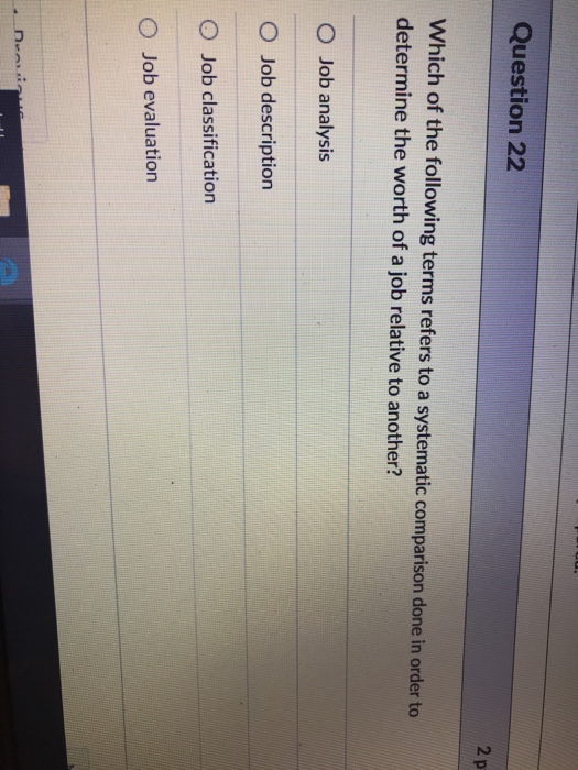 Solved Question 22 2 p Which of the following terms refers | Chegg.com