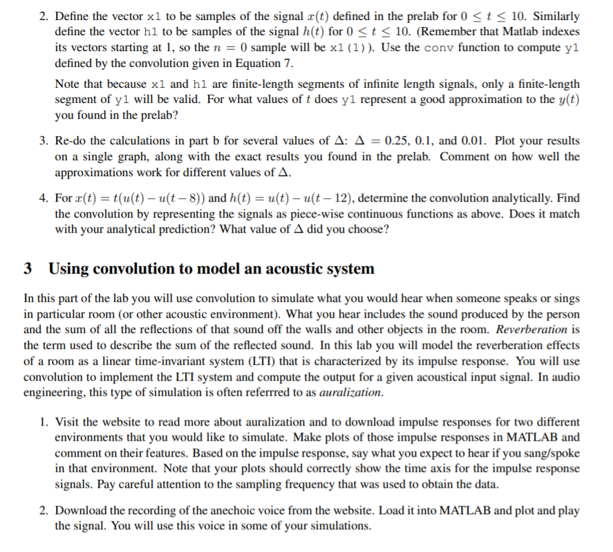 2 Numerical Approximation to Convolution The | Chegg.com