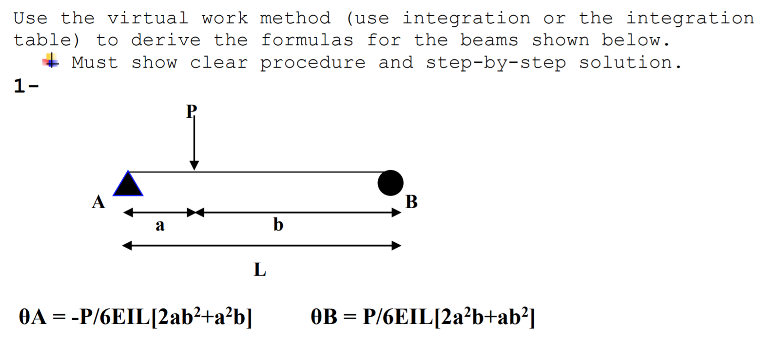 Solved Use the virtual work method (use integration or the | Chegg.com
