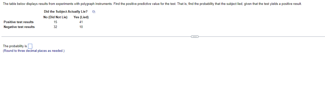 Solved The probability is (Round to three decimal places as | Chegg.com