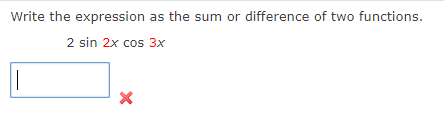 Solved Write the expression as the sum or difference of two | Chegg.com
