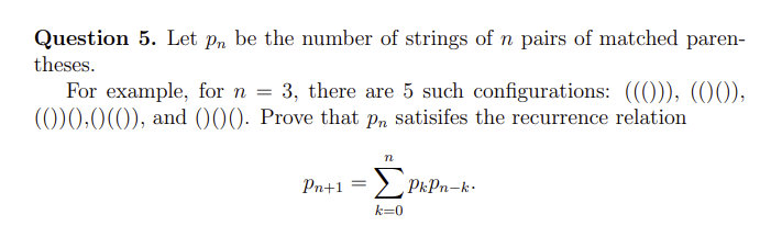 Question 5. Let pn be the number of strings of n | Chegg.com