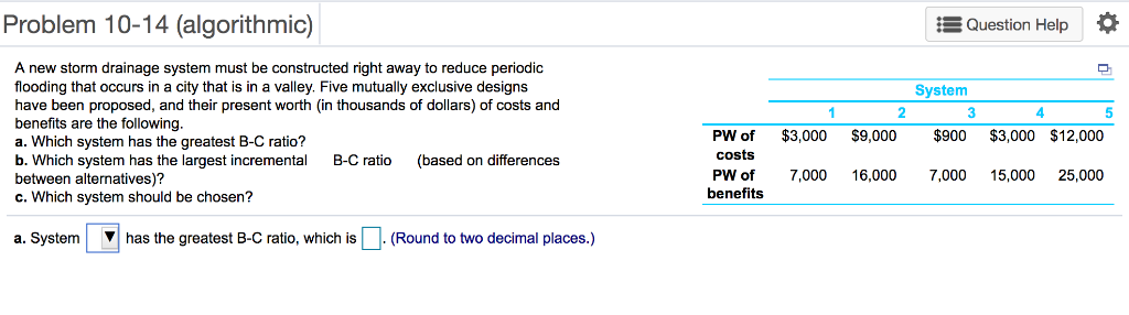 Solved Problem 10-14 (algorithmic) Question Help A new storm | Chegg.com