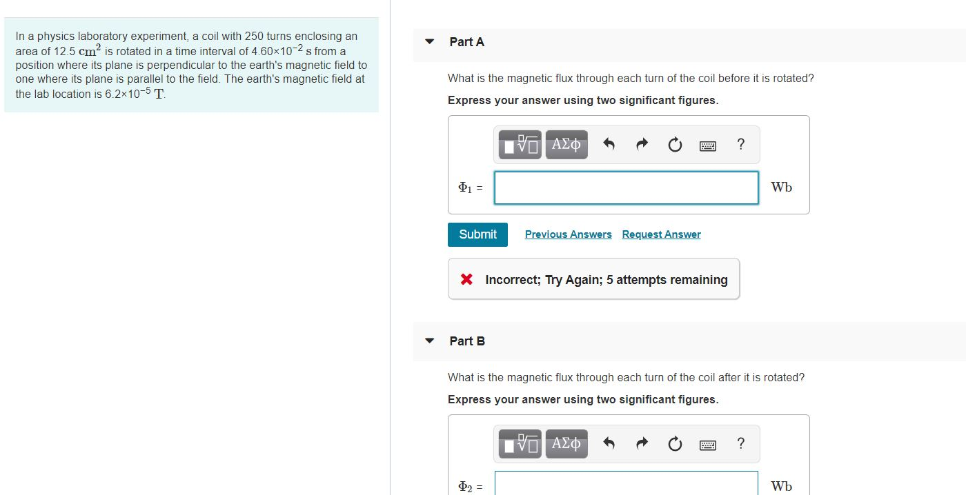 Solved In a physics laboratory experiment, a coil with 250 | Chegg.com