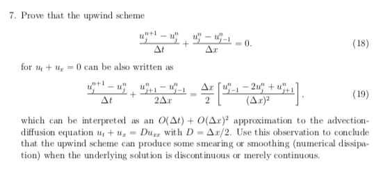 Solved 7. Prove that the upwind scheme | Chegg.com