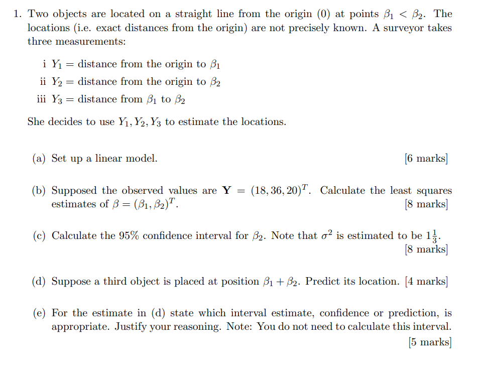 Solved Two objects are located on a straight line from the | Chegg.com