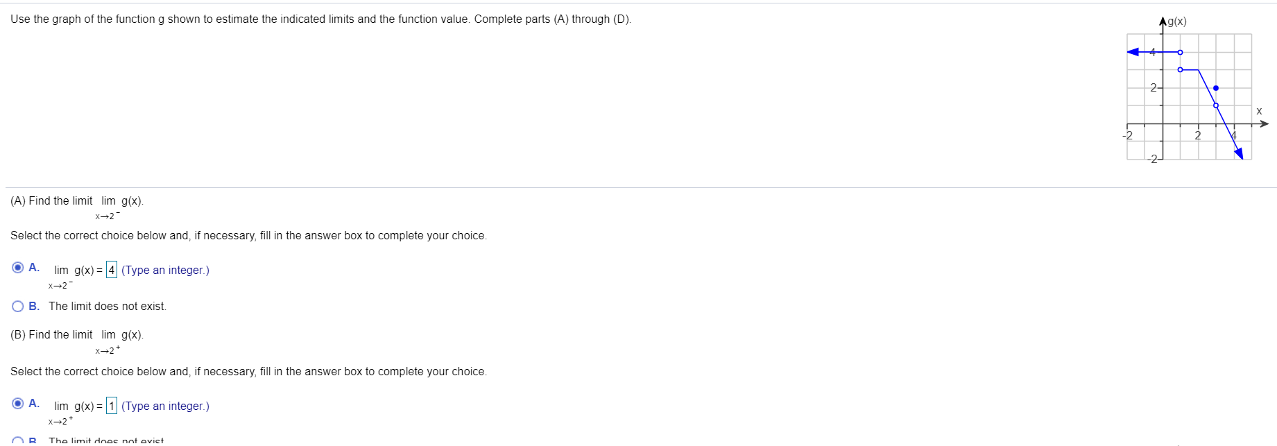 Solved Use the graph of the function g shown to estimate the | Chegg.com