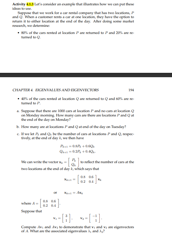 Solved Activity 4.1.3 Let's consider an example that | Chegg.com
