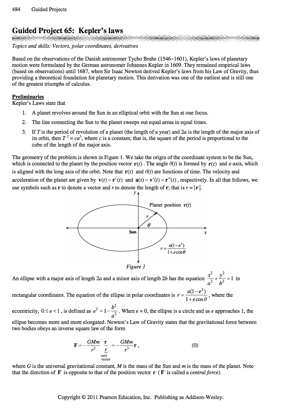 Solved 484 Guided Projects Guided Project 65: Kepler's laws | Chegg.com