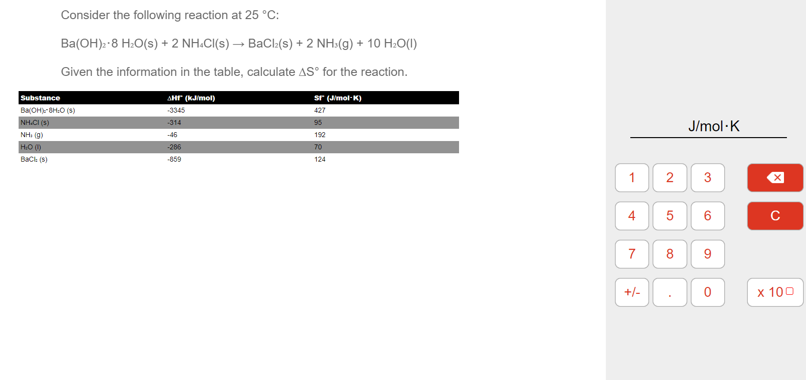 Solved Consider the following reaction at 25∘C : | Chegg.com