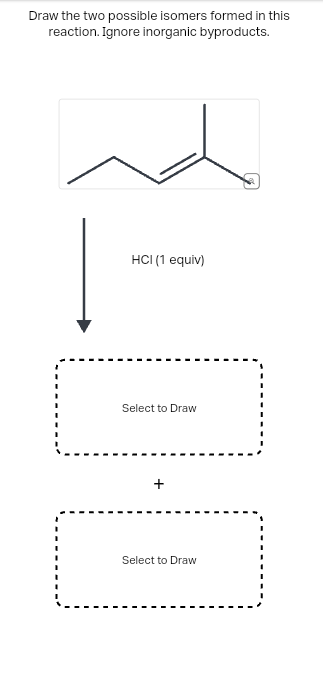 Solved Draw IN SKELETAL FORM the two possible isomers formed | Chegg.com