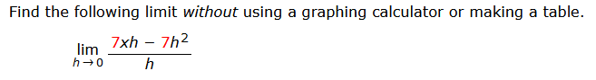 Solved Find the following limit without using a graphing | Chegg.com