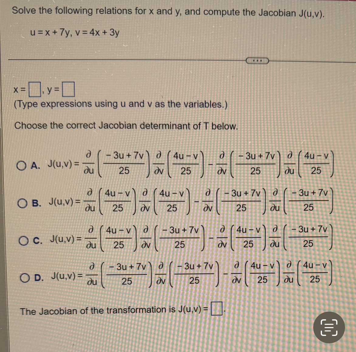 Solved Solve the following relations for x ﻿and y, ﻿and | Chegg.com
