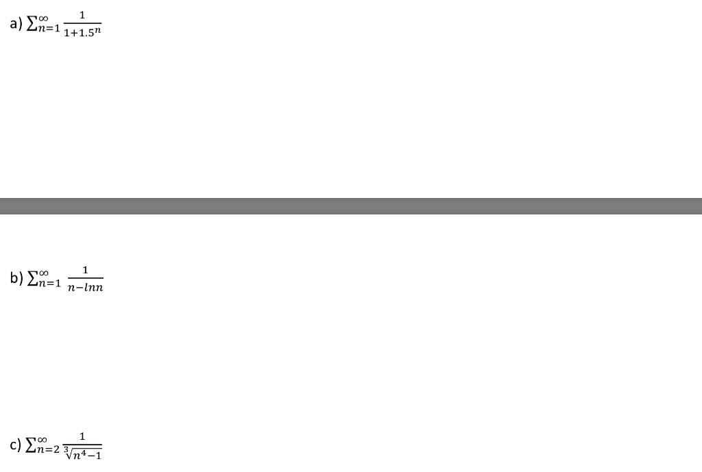 Solved Use the comparison or limit comparison theorem to | Chegg.com