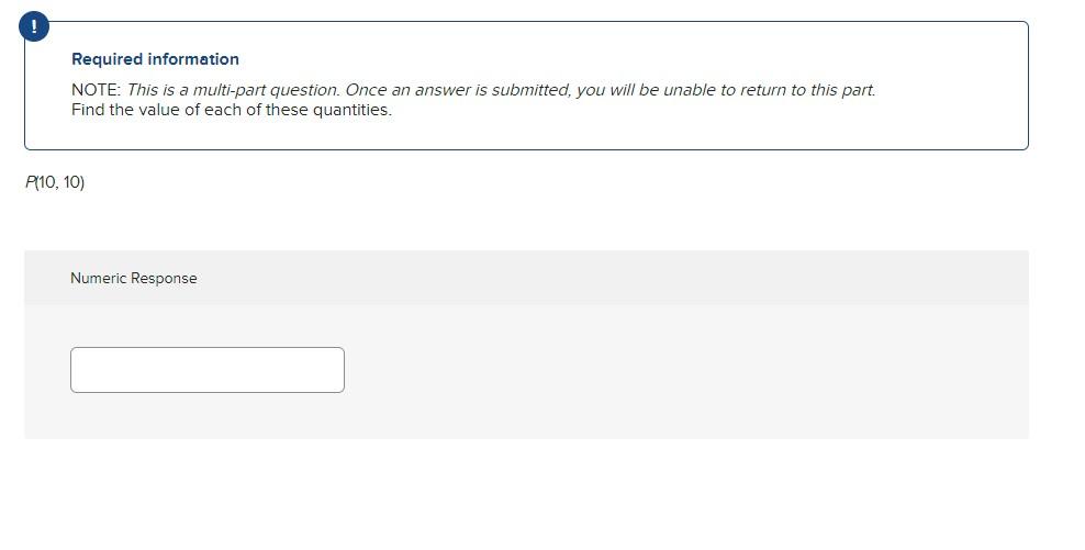 Solved Required information NOTE: This is a multi-part | Chegg.com