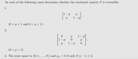 Solved In each of the following cases determine whether the | Chegg.com
