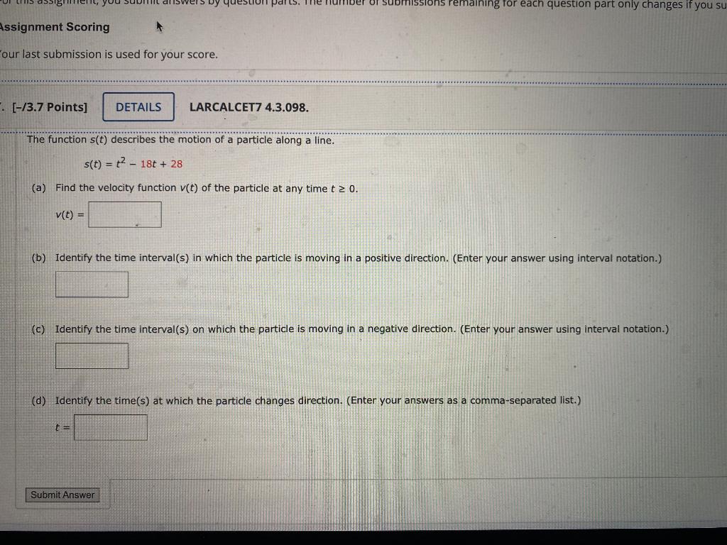 Solved ssignment Scoring ur last submission is used for your | Chegg.com