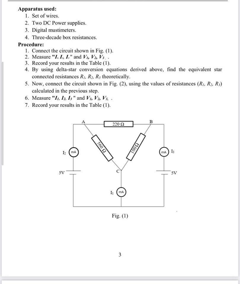 Solved Experiment No. 2 Delta -Star and Star-Delta | Chegg.com