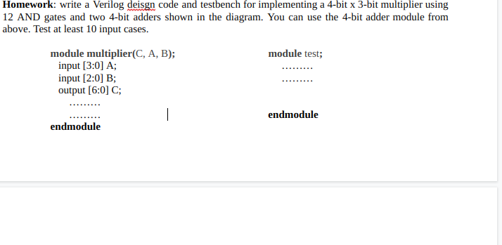 Solved A В В. B B GEN B, B, B B. uuu Addend Augend 4-bit | Chegg.com